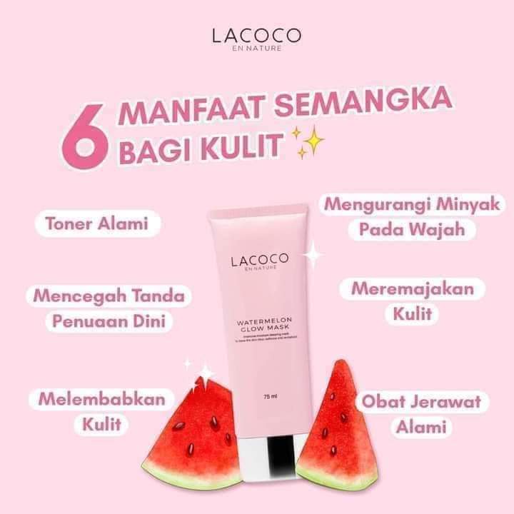 Jual Lacoco Watermelon Glow Mask 10 ml | Shopee Indonesia
