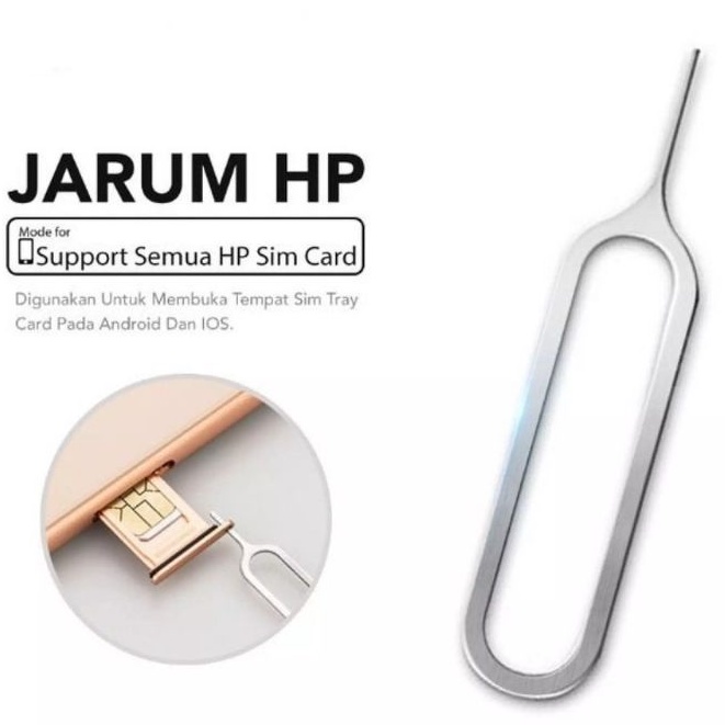 Jual Jarum Tusukan SIM INJECTOR / Pembuka SIM/Card Memory SD Micro PIN TREY / Bahan Metal ...