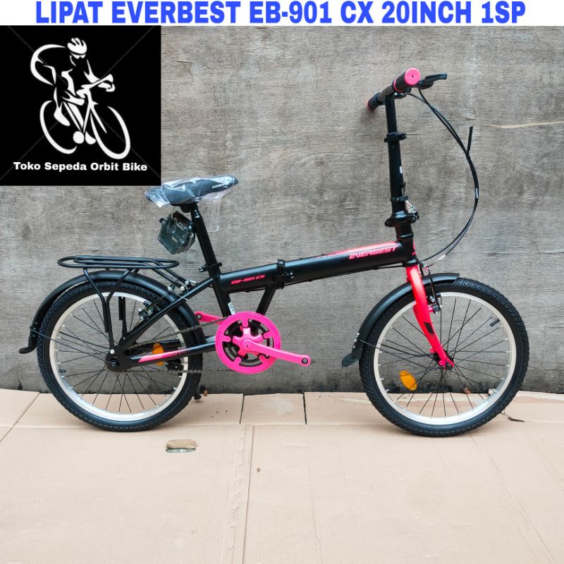 Jual Sepeda Lipat Everbest EB-901 CX 20Inch 1Sp Hi-ten stell | Shopee Indonesia