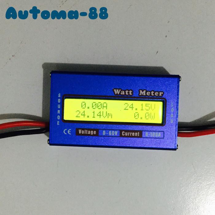 Jual Dc Energy Watt Volt Ampere Kwh Meter Ammeter 60 Volt 100A Solar ...