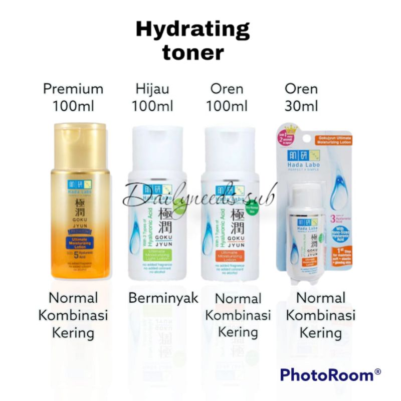 Jual HADA LABO GOKUJYUN LIGHT LOTION/LOTION Toner strip hijau/oren ...
