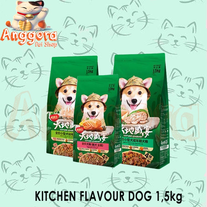 Jual Makanan Anjing KITCHEN FLAVOR Nature Gourmet 1,5 kg - Premium Dog ...