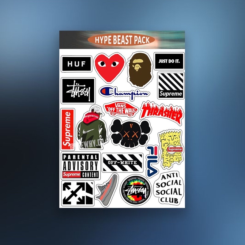 Jual Hype Beast Pack Sticker Sheet | Shopee Indonesia