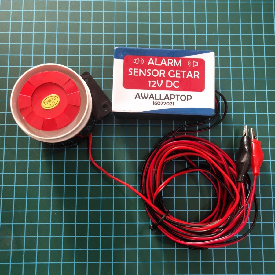 Jual alarm sensor getar 12V 115dB sirine alaram tembok rumah walet ...