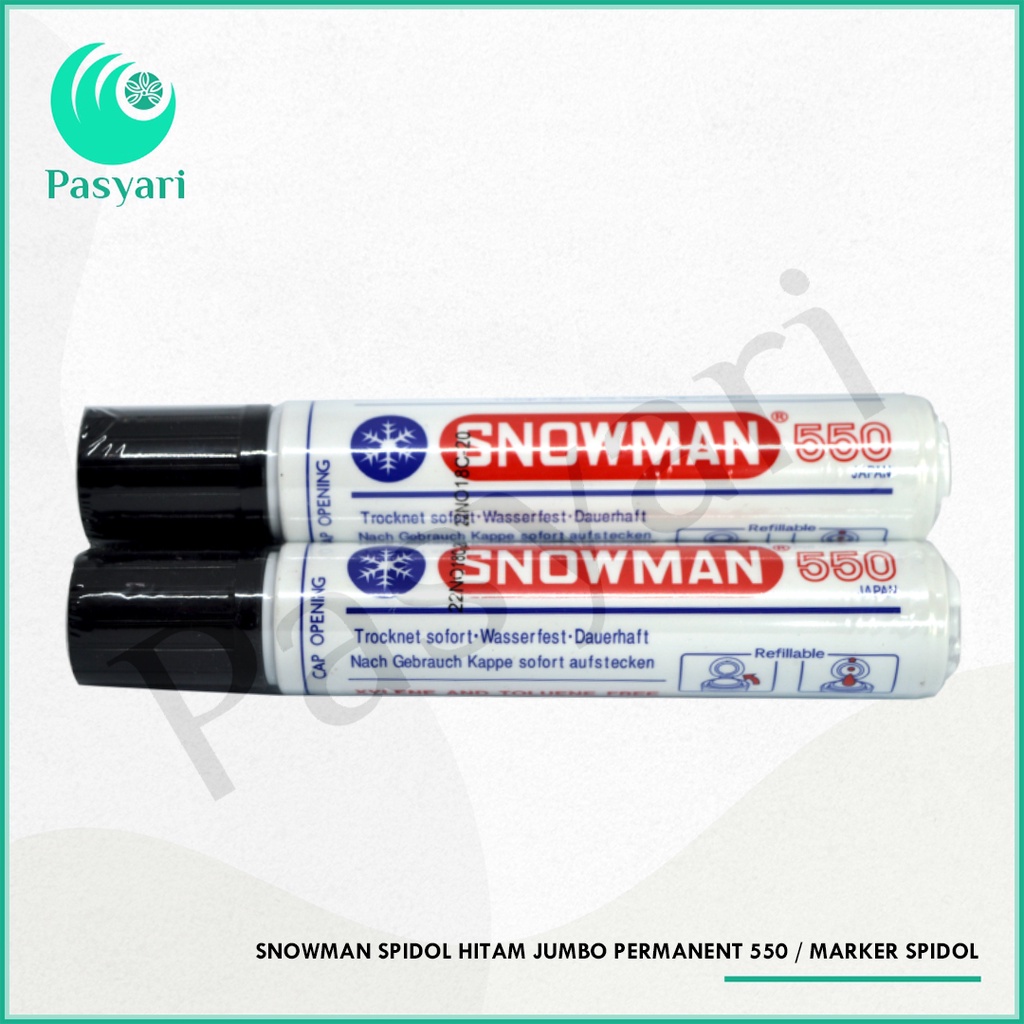 Jual Snowman Spidol Hitam Jumbo Permanent 550 / marker spidol | Shopee ...