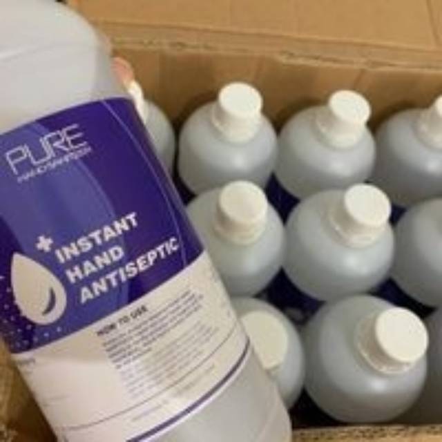 Jual Pure Hand Sanitizer Gel 1 liter / 1000ML botol ORIGINAL | Shopee ...