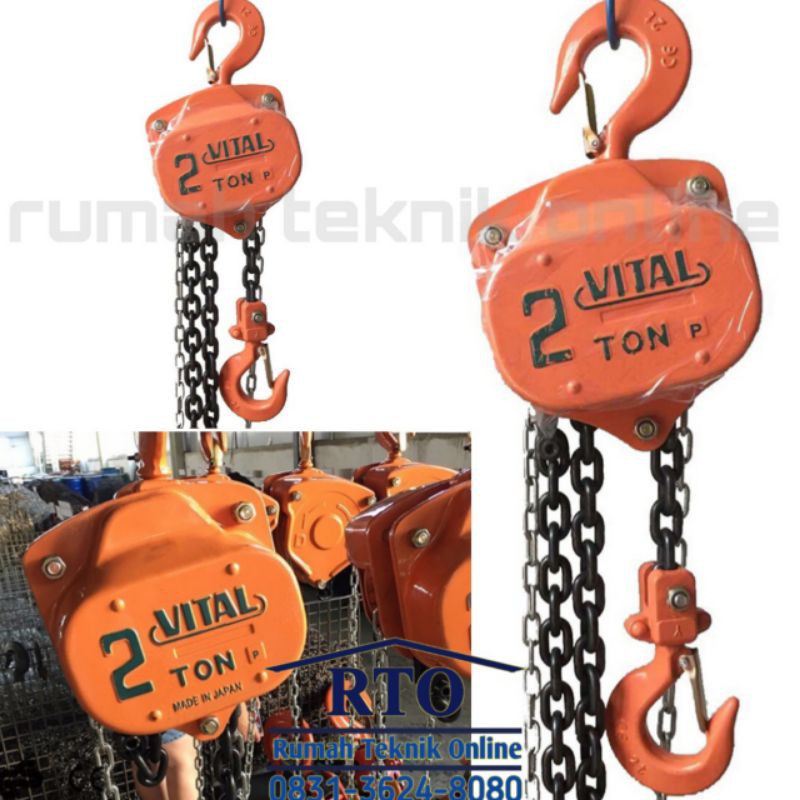 Jual Chain Block VITAL 2 Ton x 5 Meter Takel Hand Chain Pulley Block ...