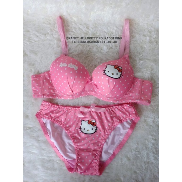 Jual BRA SET HELLO KITTY / HELLO KITTY/ DALAMAN WANITA / BRA CD HELLO ...