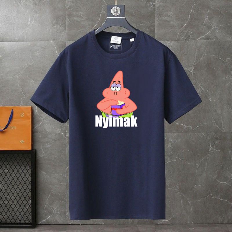 Jual KAOS DISTRO PRIA KEREN LENGAN PENDEK SPONGEBOB MEME STIKER WA ...