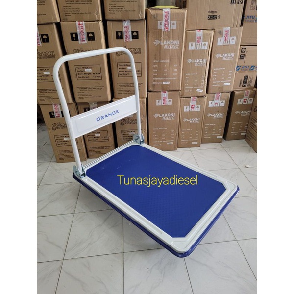 Jual Troli Dorong Serbaguna ORANGE Kapasitas 300Kg | Shopee Indonesia