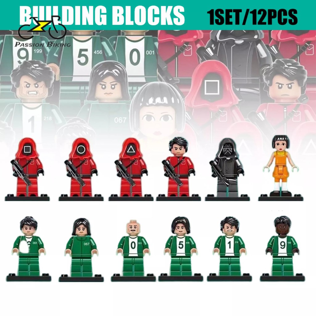Jual 805 Brick KDrama Squid Game Building Blocks Set Dapat 12 pcs ...
