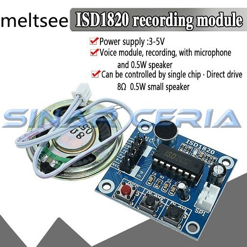 Jual Kit Modul Perekam Suara ISD1820 Sound Recorder Recording Record ...