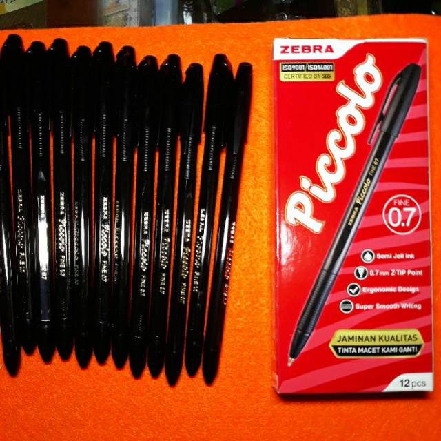 Jual Pulpen PICCOLO ZEBRA 0.7mm hitam ECER!!!! | Shopee Indonesia