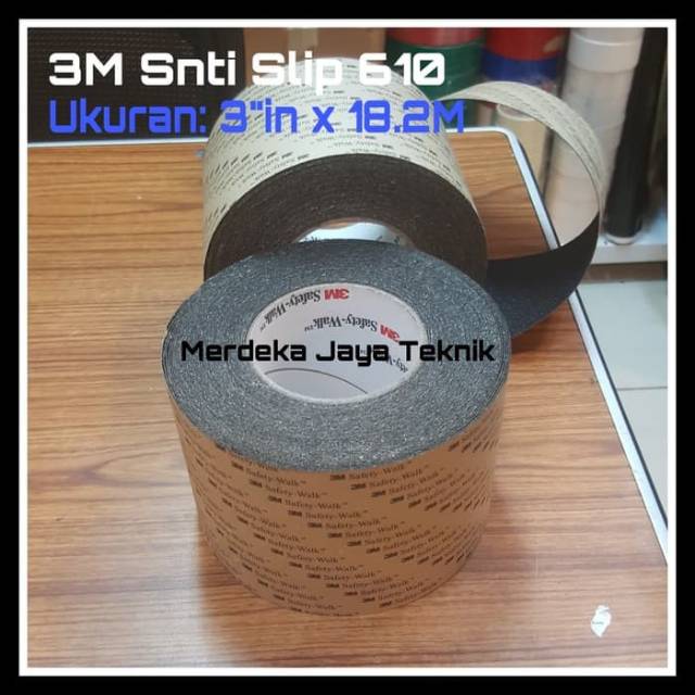 Jual 3M Safety Walk 610 Warna Hitam Ukuran 3"in x 18,2M Lakban Anti Slip Isolasi Anti Slip ...