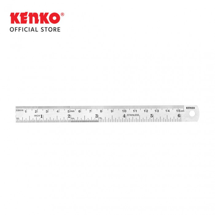 Jual Penggaris Besi KENKO Stainless Steel Ruler 15 cm | Shopee Indonesia