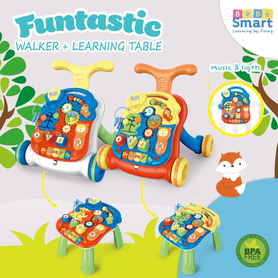 Jual FREE BATRE Baby Walker Premium 3 IN 1 Bebe Smart // Funtastic ...