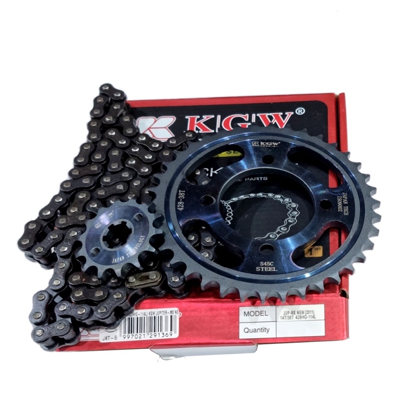 Jual GEAR PAKET KGW JUPITER-MX NEW (2011) 14/38T(428HG-114L) | Shopee ...