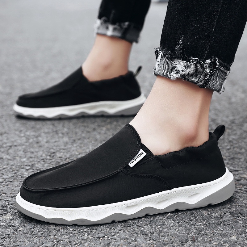 Jual Beijing Kain Sepatu Pria 2022 Slip-On Lofter Kanvas Tide Sepatu ...