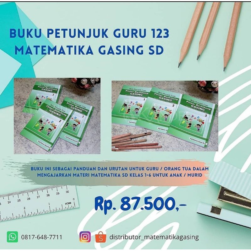 Jual Paket Pandai Berhitung Gasing, Petunjuk Guru 123, dan Buku ...