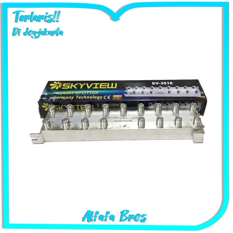 Jual Splitter 16 Way Skyview SV30-16 Untuk TV Kabel UHF Parabola Paling ...