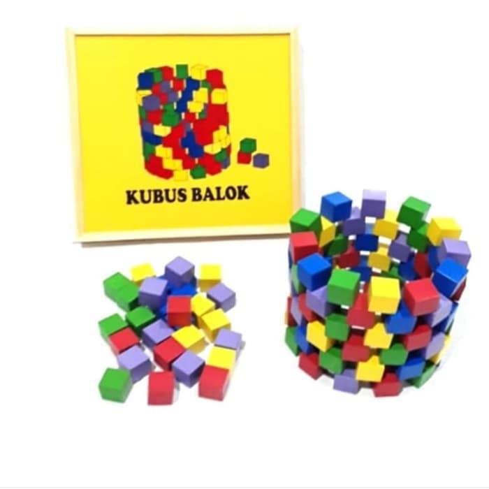 Jual [capt] Mainan Edukasi Anak Kotak Susun Menara Puzzle Balok Kubus ...