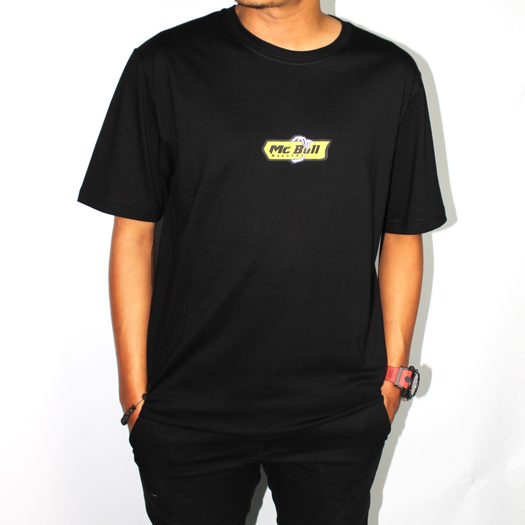 Jual Mc BULL APPAREL- KAOS HITAM PENDEK DISTRO TEES BASIC BLACK ...