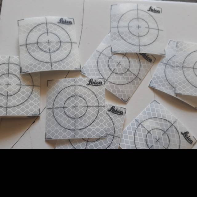 Jual Reflektor sheet / prisma target stiker/stiker target leica 50x50mm ...