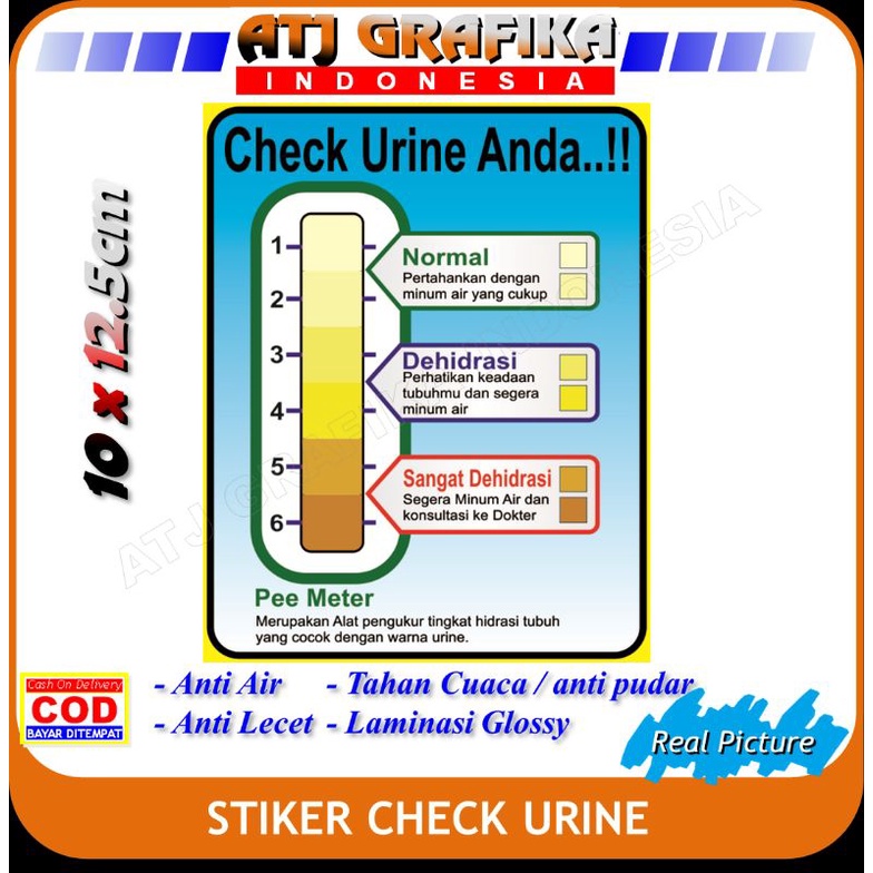 Jual Stiker test air kencing sticker urine pie meter kamar mandi toilet ...