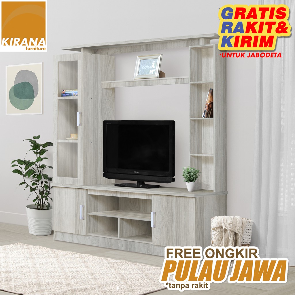 Jual KIRANA Brooklyn - Lemari TV Meja TV Kayu Rak TV Backdrop TV ...