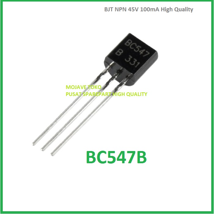 Jual BC547 BC547B BJT NPN 45V 100mA High Quality | Shopee Indonesia