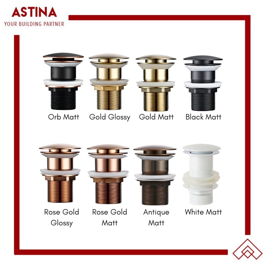 Jual Avur Pop Up Wastafel Drain Kamar Mandi No Hole Minimalis | Shopee ...