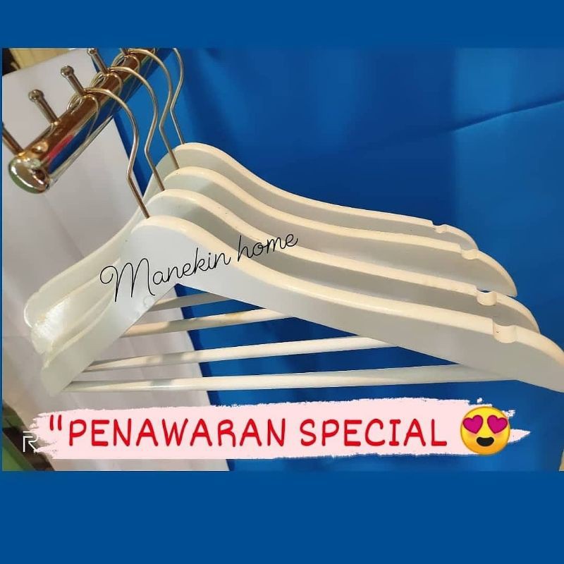 Jual Hanger kayu PUTIH PALANG | Shopee Indonesia