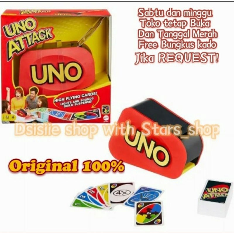 Jual UNO Attack Hig Flying Cards New Versi 2 Box Original - Game Family ...