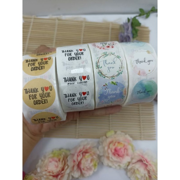Jual Sticker Thank You | Stiker Label Segel Ucapan Terima Kasih | seal ...
