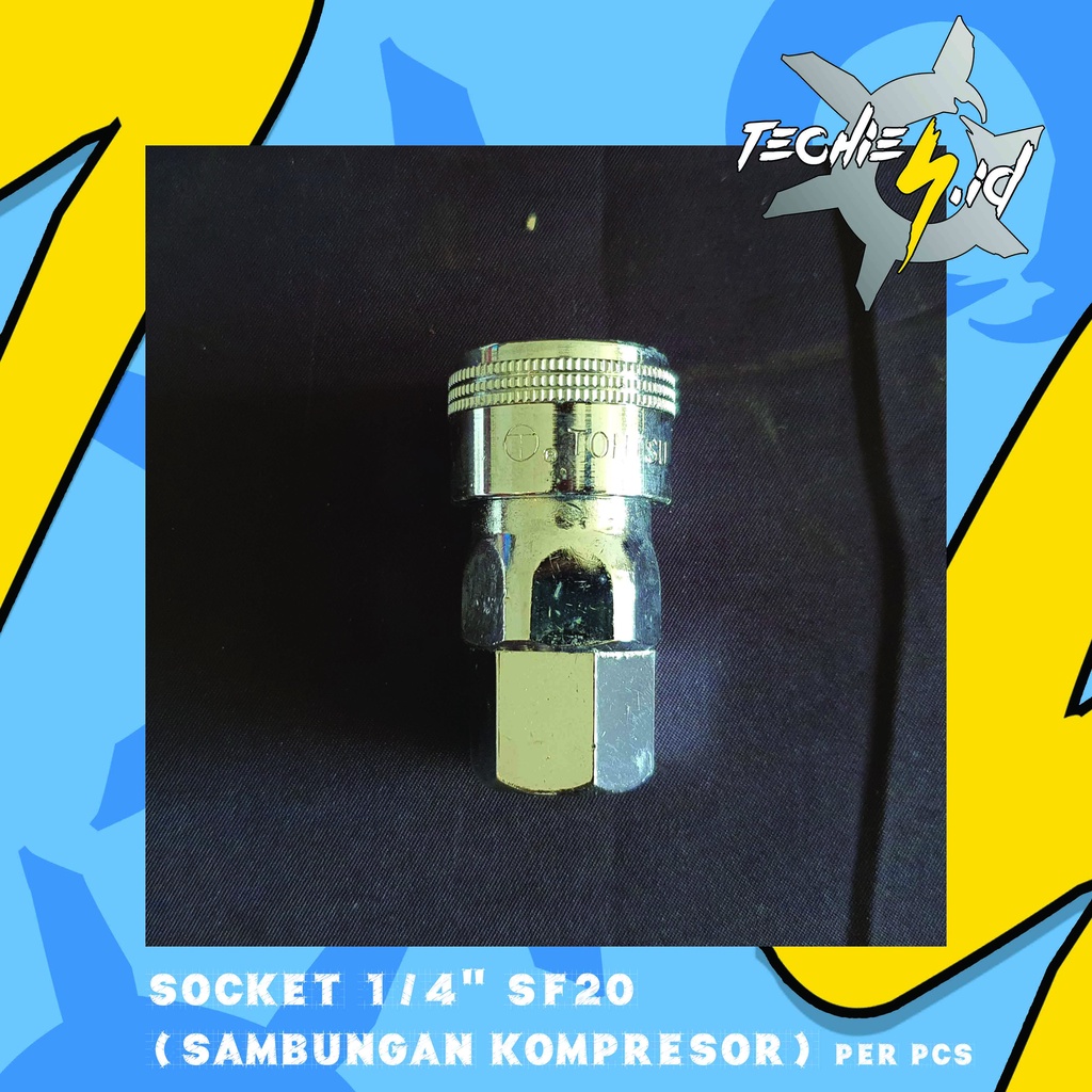 Jual Socket Coupler 1/4inch SF20 Female (Socket Sambungan Kompresor ...