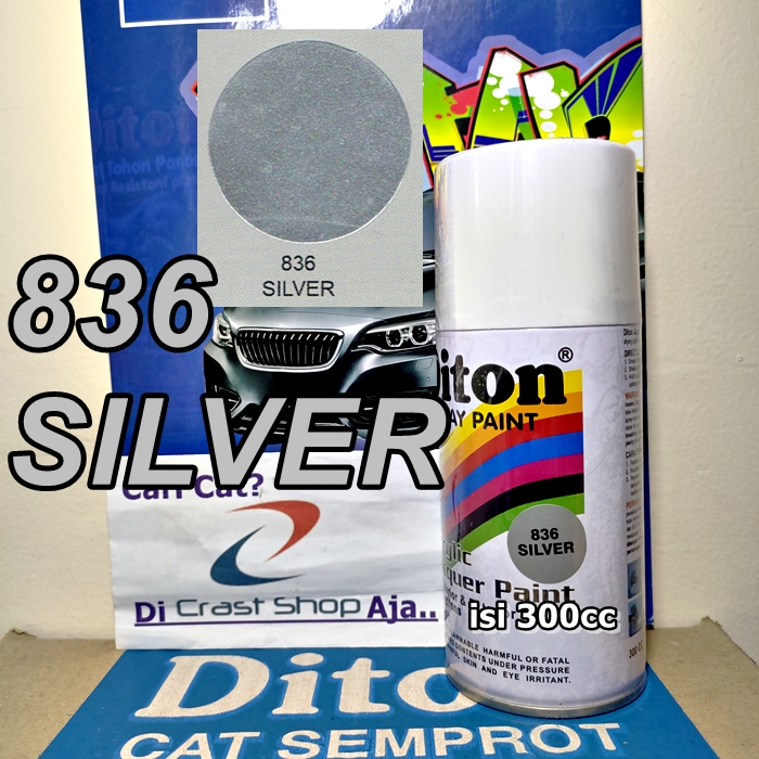 Jual Cat Pilox DITON Silver 836 300cc warna perak pilok sepeda motor ...