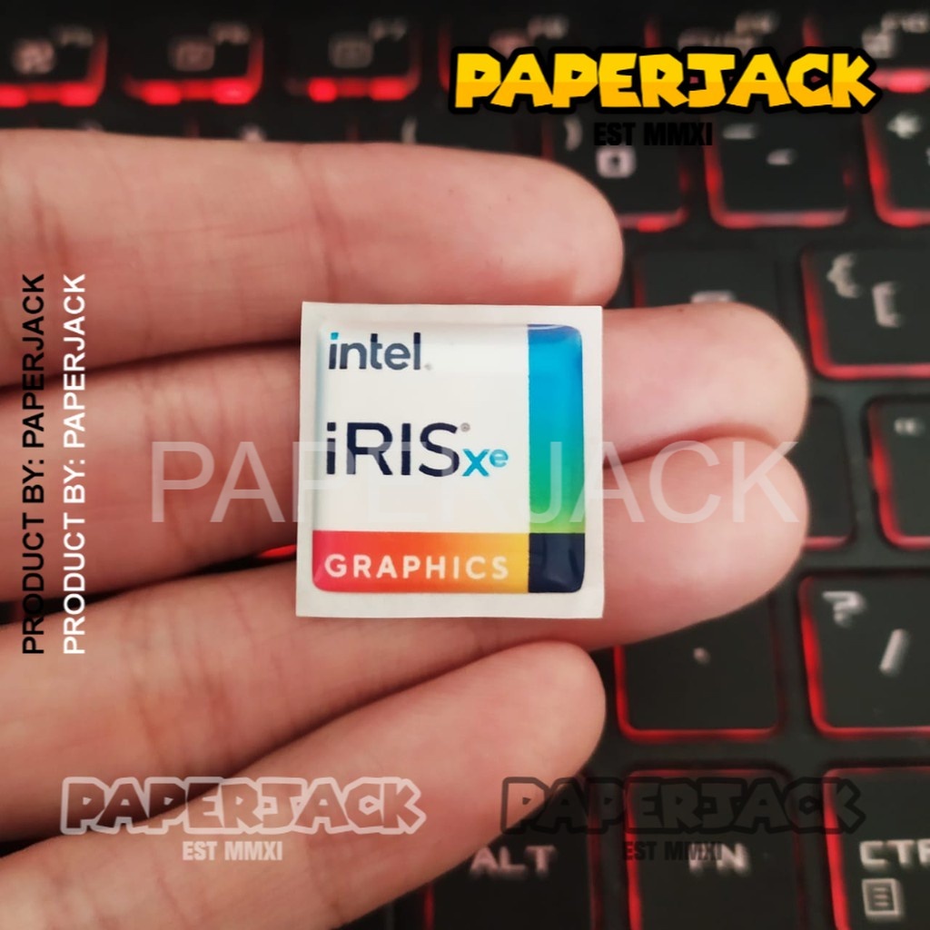 Jual STIKER LAPTOP STICKER INTEL IRIS STIKER TIMBUL LENTUR STIKER ...