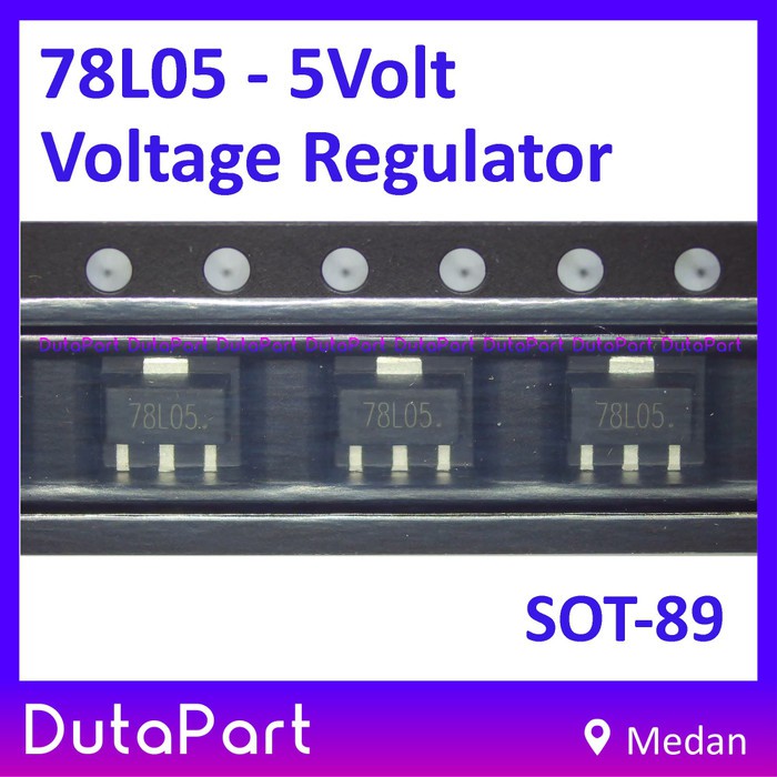 Jual 78L05 L78L05 CJ78L05 5V 0.1A 100mA SMD IC Voltage Regulator SOT-89 ...