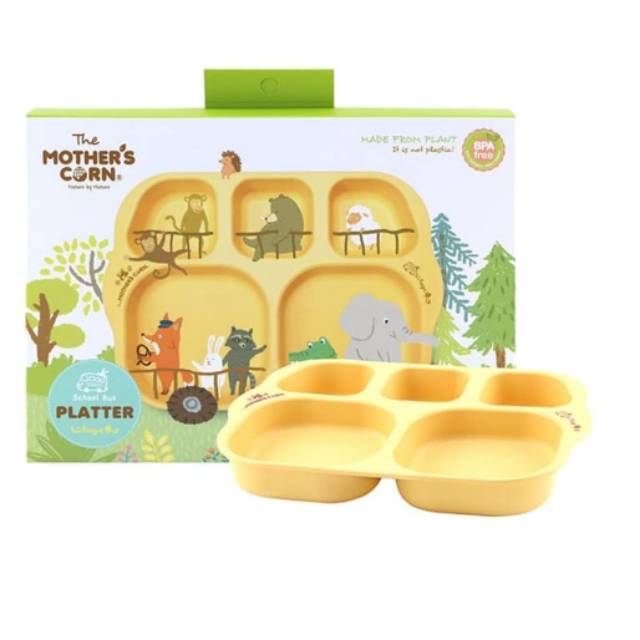 Jual MOTHER'S CORN SCHOOL BUS PLATE | Shopee Indonesia
