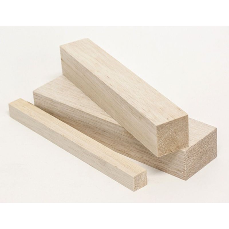 Jual Kayu Balsa balok 5cm x 5cm balsa block 50mm balsa blok wooden ...