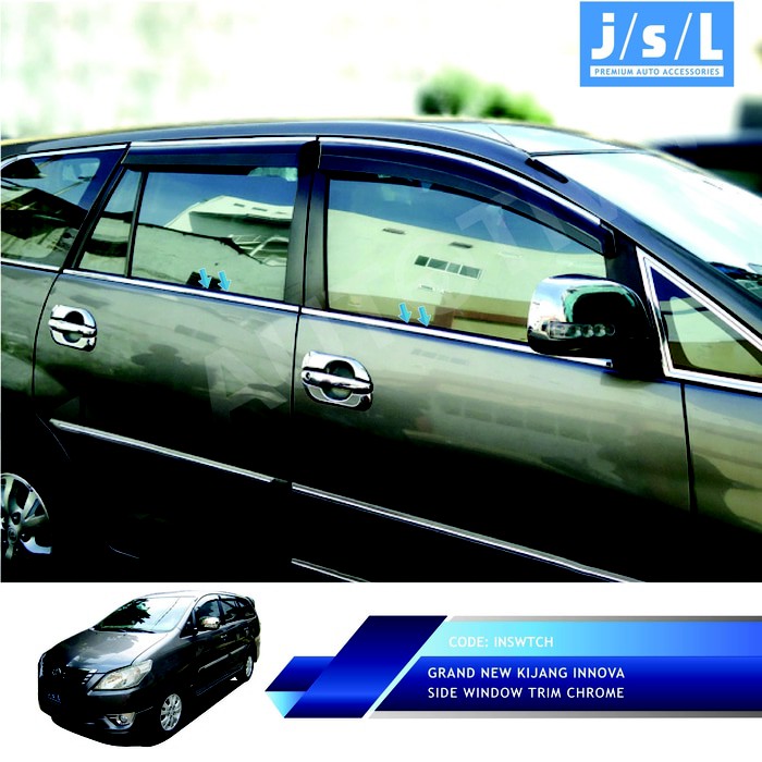 Jual Kijang Innova List Kaca Samping JSL Krom / Side Window Trim Chrome ...