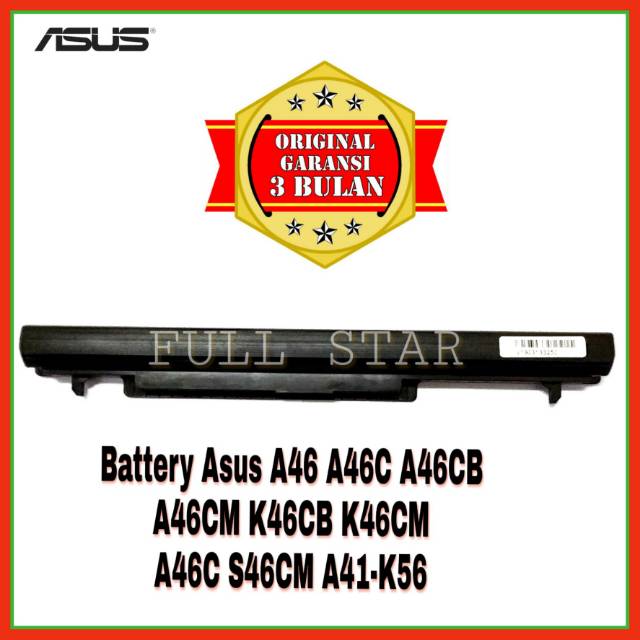 Jual Baterai Original Laptop Asus A46C A46CA A46CB A46CM A46 K46C K46CB ...