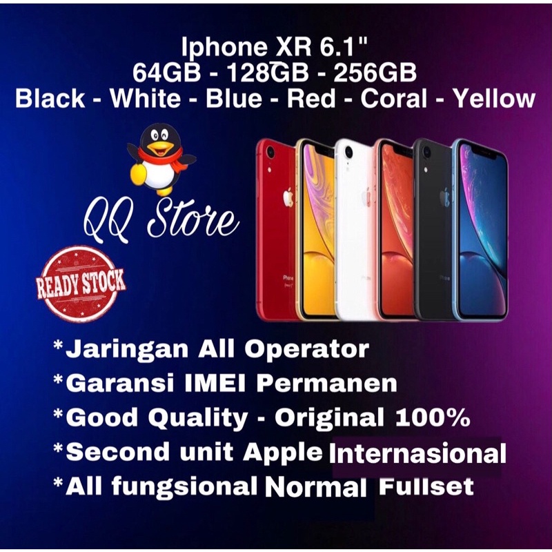 Jual iPhone XR 256GB/128GB/64GB BEKAS ORIGINAL 100% | MULUS NORMAL FULLSET | Shopee Indonesia