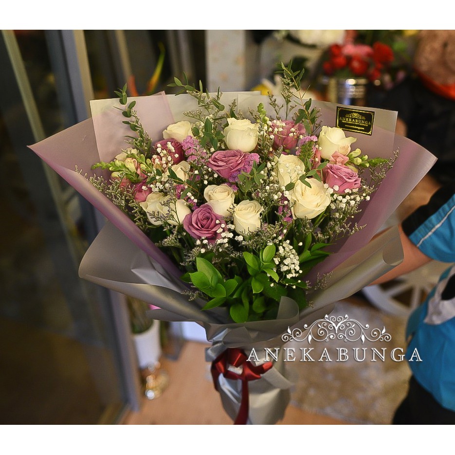 Jual Buket Bunga Mawar Asli Fresh Rose Hand Bouquet Flower Premium ...