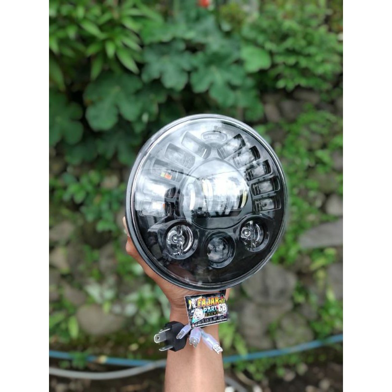 Jual daymaker daymeker 19 led 7 inch original dotsae dus hitam polos ...