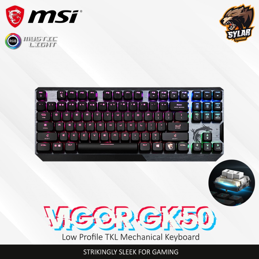 Jual MSI Vigor GK50 RGB TKL Low Profile Mechanical Gaming Keyboard ...
