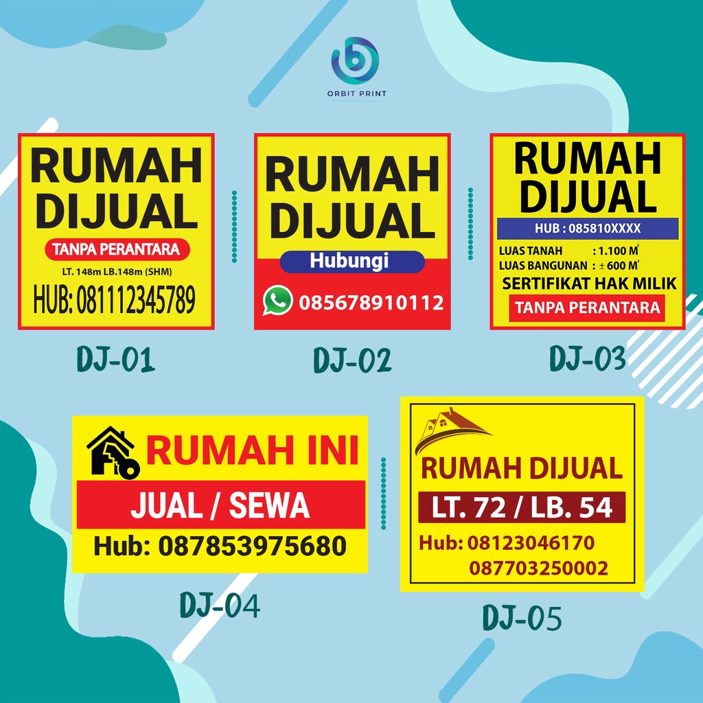 Jual Cetak Banner Spanduk Rumah Dijual Custom | Shopee Indonesia