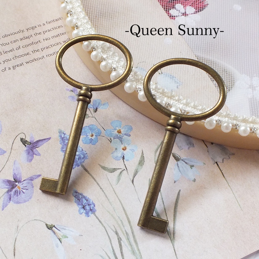 Jual Charm Kunci Polos Lingkaran Bulat Besar/Liontin/Key Pendant/Manik ...