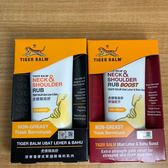 Jual Tiger Balm Neck and Shoulder Rub & Rub Boost 50g - Regular-Hitam ...