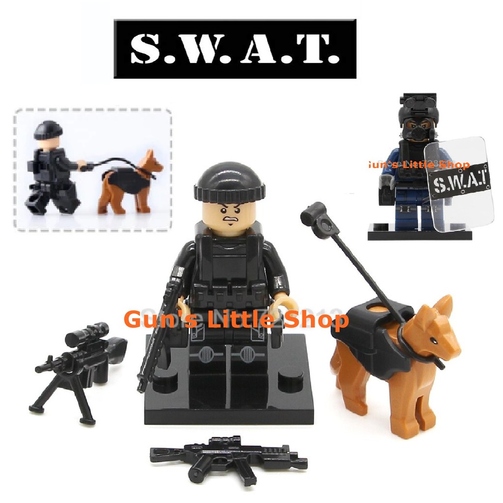 Jual Brick block - SWAT Police Army Dog Riot Polisi tanpa dus | Shopee ...
